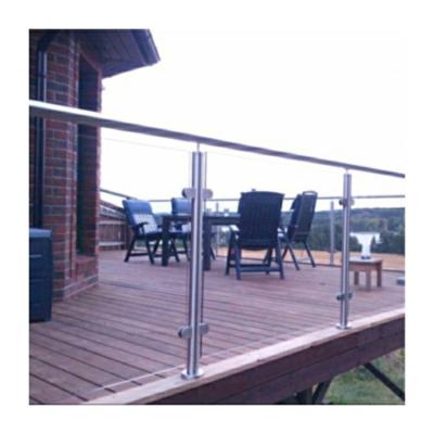 Cina Laminated glass railings fascia mounted deck railing steel railing with glass designs for balcony in vendita