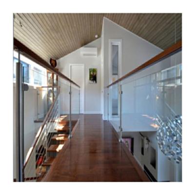 Led designed glass balusters restaurant patio fence 12mm thick glass stainless steel wire railing