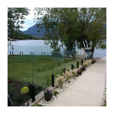 China EN12543 glass balustrades white stainless post porch railing diy glass railing kit à venda