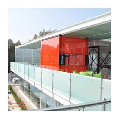 中国 Pvb laminated glass banister grey deck with black railing tempered glass panels for deck railing 販売のため