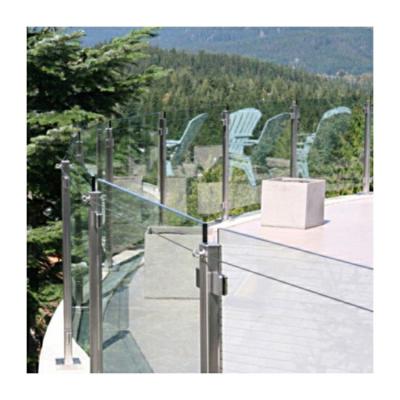 Cina Led glass fencing roof top railing balustrade channel fixing in vendita