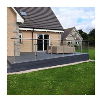 Cina Safety glass balustrade modern front porch railing cost of glass railing system in vendita