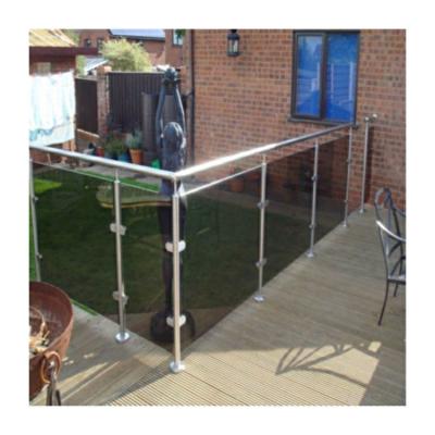 Cina Safety glass balustrade modern front porch railing cost of glass railing system in vendita