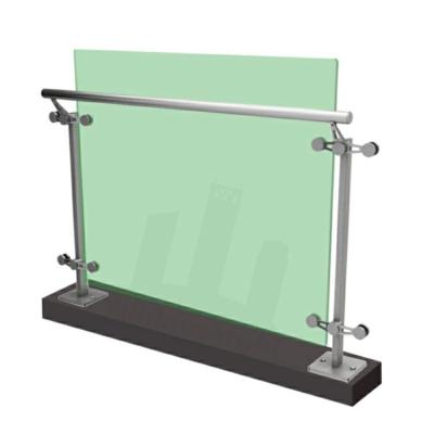 China Curved clear glass balustrade railing systems clear fence Te koop