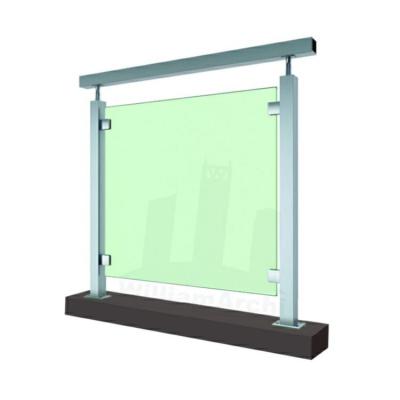 China Privacy Glass balustrade cost per metre railing metal fence Te koop