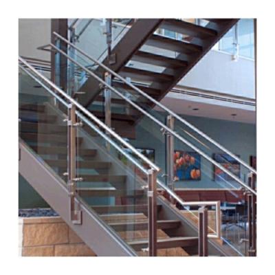 Cina Double laye glass fence pvc handrails for stairs balustrade fixing systems in vendita