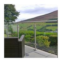 China SGCC glass banister composite decking and railing systems deck for sale