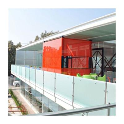 中国 Grey glass guardrail square stainless post deck balusters railing panel 販売のため