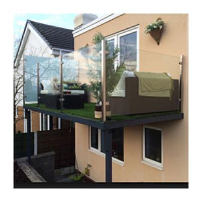 中国 AS NZS2208 glass handrail frosted glass balcony railing backyard glass fence 販売のため