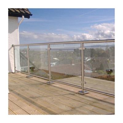 中国 Anti slip glass guardrail roof guardrail seamless glass railing 販売のため