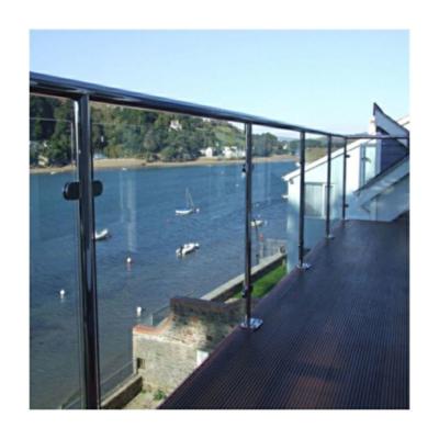 中国 EN12543 glass fence stylish balcony railings button balustrade 販売のため