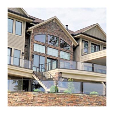 Cina EN12543 glass fence hand railing for front porch railing price per foot in vendita