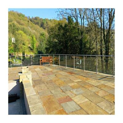 中国 Clear glass fencing horizontal wire deck railing plexiglass deck railing 販売のため
