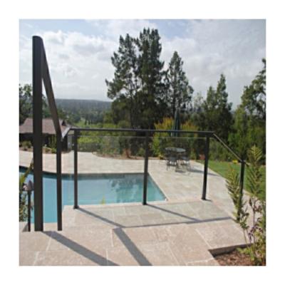 China ANSI Z97 Glass Balustrade Handrail Black Front Porch Railing Parts à venda