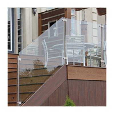 China ANSI Z97 Glass Balustrade Handrail Black Front Porch Railing Parts à venda
