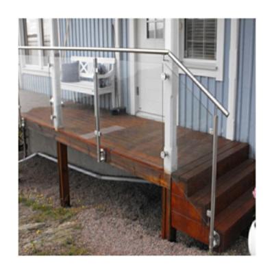 China ANSI Z97 Glass Balustrade Handrail Black Front Porch Railing Parts à venda