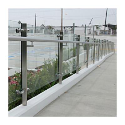 China ANSI Z97 Glass Balustrade Handrail Black Front Porch Railing Parts à venda