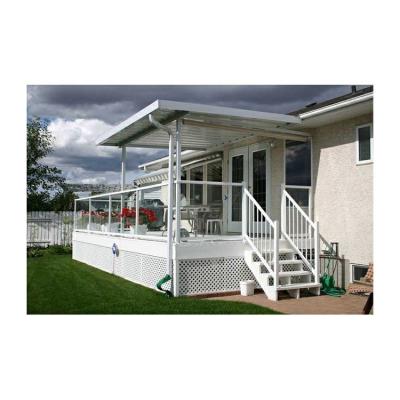 Cina Aluminum fence per foot supplier made aluminium railing with glass in vendita