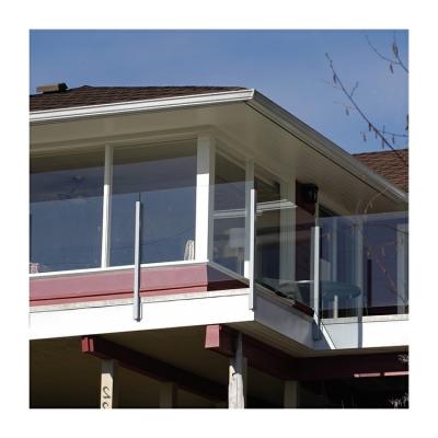 Cina Aluminum fence contractors glass top rail style aluminum railing deck with glass in vendita