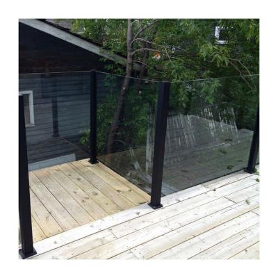 Cina Freedom aluminum railing tempered glass panels for decks supplier aluminum extrusion profile for glass railing in vendita
