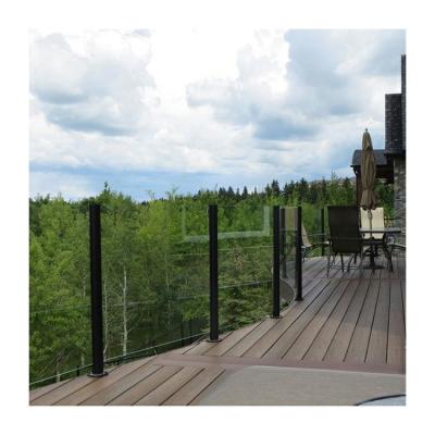 Cina Cheap aluminum fence steel and glass balustrades style u channel handrails aluminum glass railing in vendita