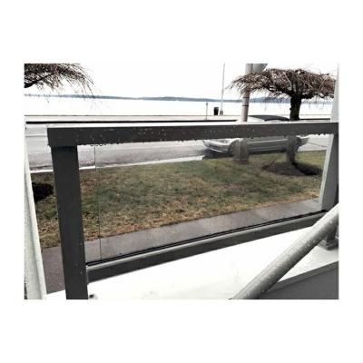 Cina Aluminum deck railing ideas glass balustrade near me model led glass railing aluminum u channel in vendita