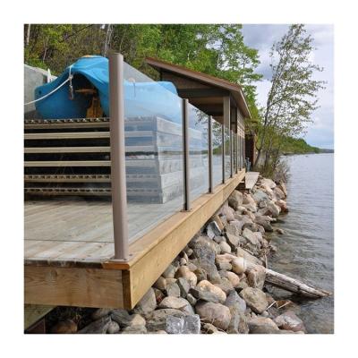 Cina Exterior aluminum railings indoor glass railing system style aluminum and glass railings for decks in vendita