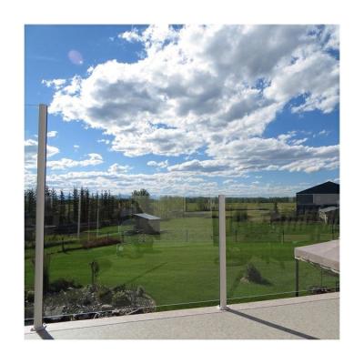 Cina Aluminum fence sections topless glass railing design led glass railing aluminum u channel in vendita