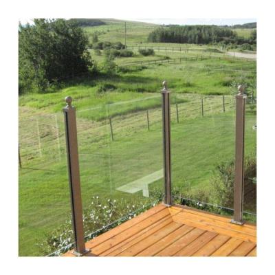 Cina Aluminum fence channel glass balustrade for decking near me style aluminium glass handrail in vendita