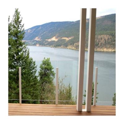 Cina Aluminum railing balusters glass terrace railing design aluminum base shoe glass railing design in vendita