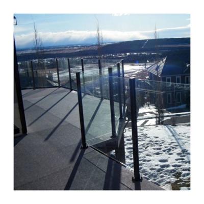 Cina Short aluminum fence privacy glass deck railing model glass railing aluminum in vendita