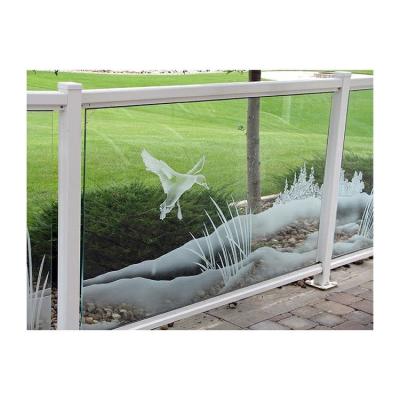 Cina Privacy for aluminum fence mirror railing glass design glass and aluminium balustrades in vendita