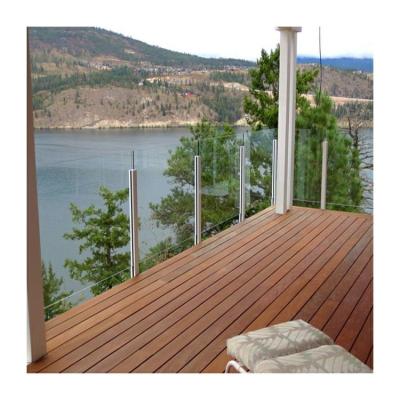 Cina Curved aluminum railing handrail with glass design hotel led aluminum glass balcony railing in vendita