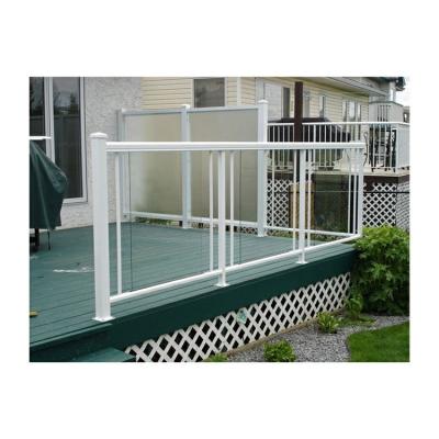 China Exterior aluminum handrail glass banister near me design glass aluminium balcony railing for sale