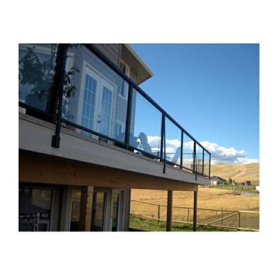 China Aluminum fence price per foot glass railing panels design aluminum u channel glass railing for sale
