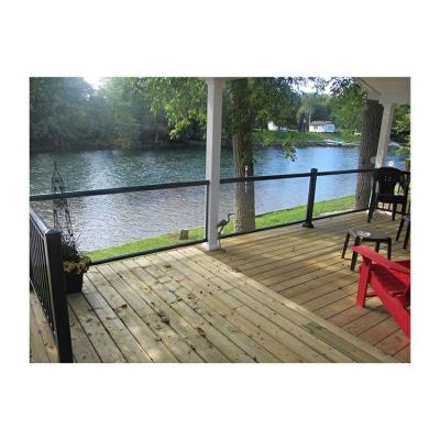 Cina Aluminum railing systems glass bannister factory aluminum u glass railing in vendita