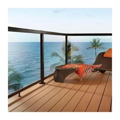 Cina Aluminum railings for front steps custom glass railings style u channel aluminum glass railing in vendita