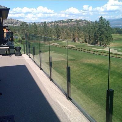 Cina Aluminum railings for front steps custom glass railings style u channel aluminum glass railing in vendita