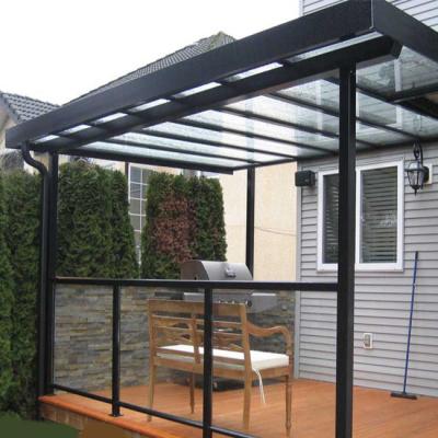 Cina Flooring Mounted Aluminum Frame Glass Railing With Tempered Glass Panels in vendita