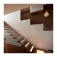 China Interior wood floating stairs designs solid wood steps floating staircase design for sale