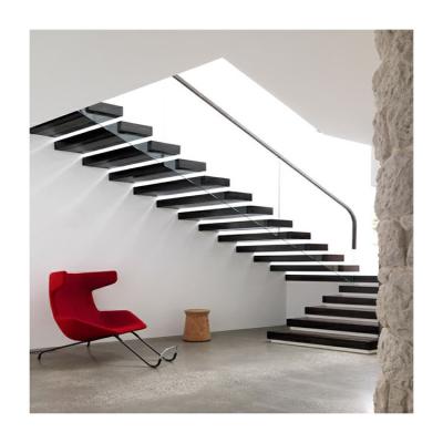Cina Floating timber stairs wood glass door design floating stair usa in vendita