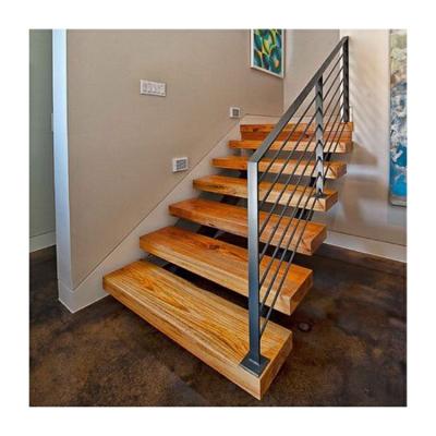 Cina Solid wood floating staircase design wood building material parlor floating staircase in vendita