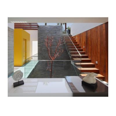 Cina Build wooden floating staircase prefabricated wooden house modern build floating staircase in vendita
