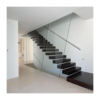 Cina Home timber floating staircase wood stair tread stairs floating in vendita