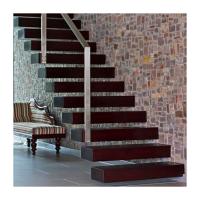 China Timber floating staircase with solid wood tread staircase floating for sale