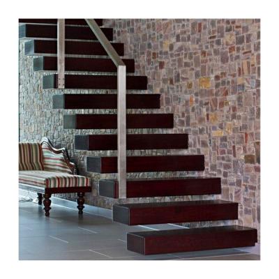 中国 Timber floating staircase with solid wood tread staircase floating 販売のため