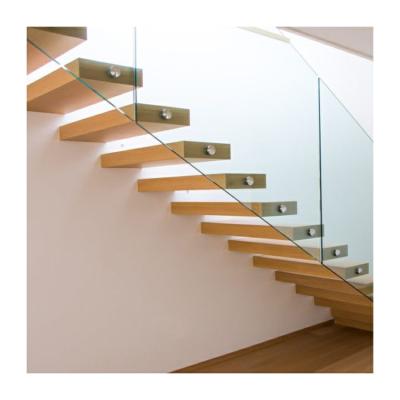Cina Wood floating staircase price stair wood used factory customized floating staircase in vendita