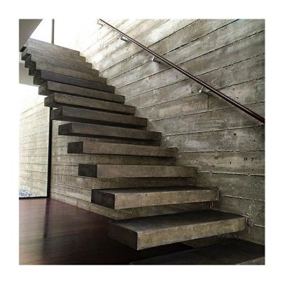 中国 Modern wood glass floating staircase with wooden treads diy floating staircase 販売のため