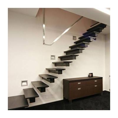 中国 Modern wood glass floating staircase with wooden treads diy floating staircase 販売のため
