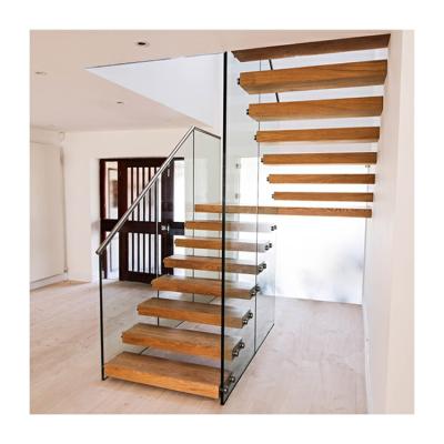 Cina Wood floating staircases wood staircase railing design floating stairs toronto in vendita